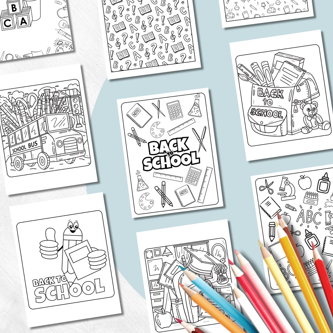 Back to School Coloring Book for Kids | Printable Back to School ...