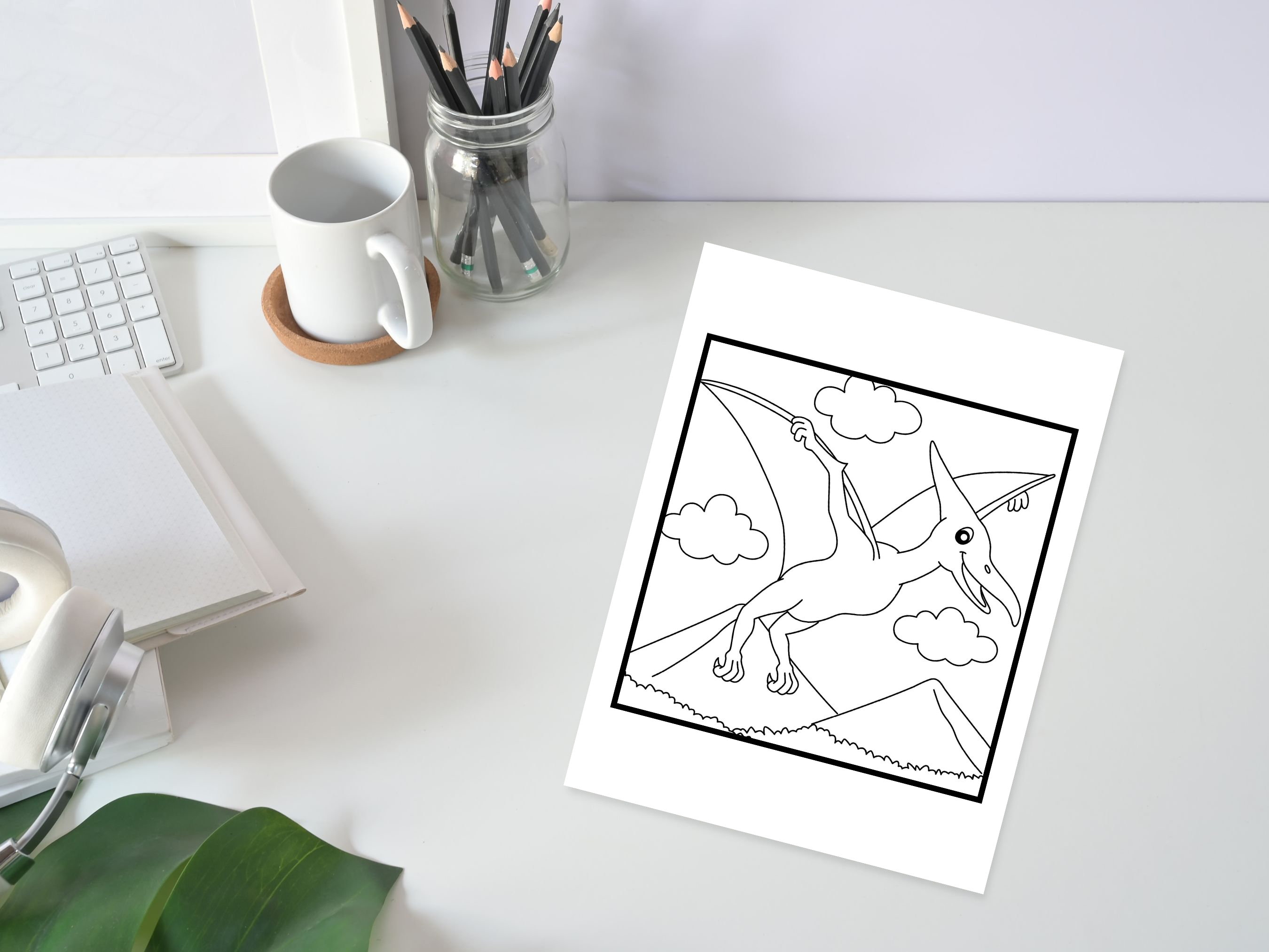Digital Dinosaur Coloring Book for Kids | Printable Dinosaur Coloring ...