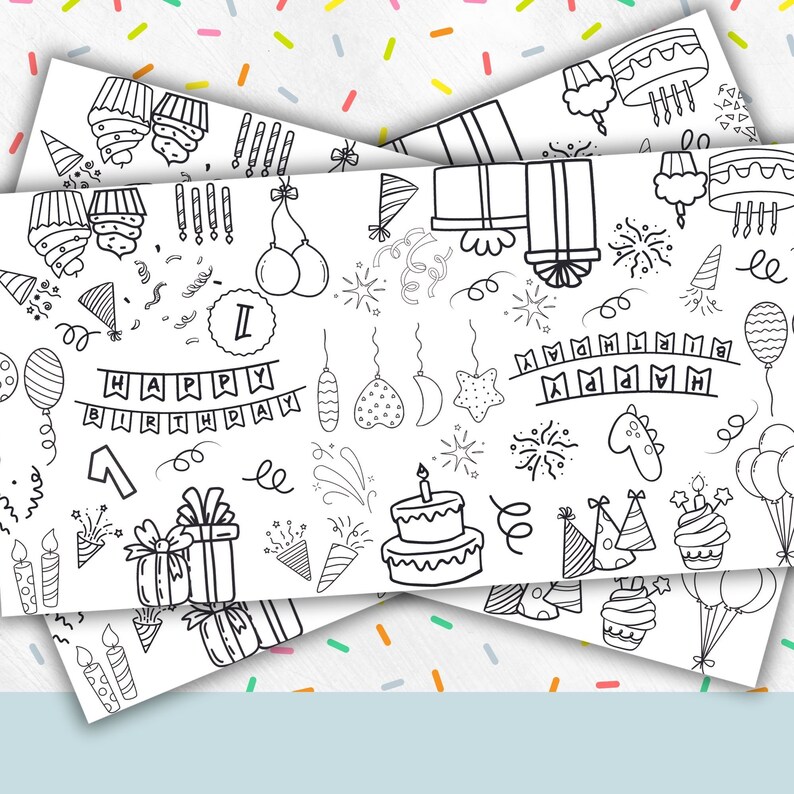 Personalized Digital Kids Birthday Coloring Poster | Printable Birthday ...