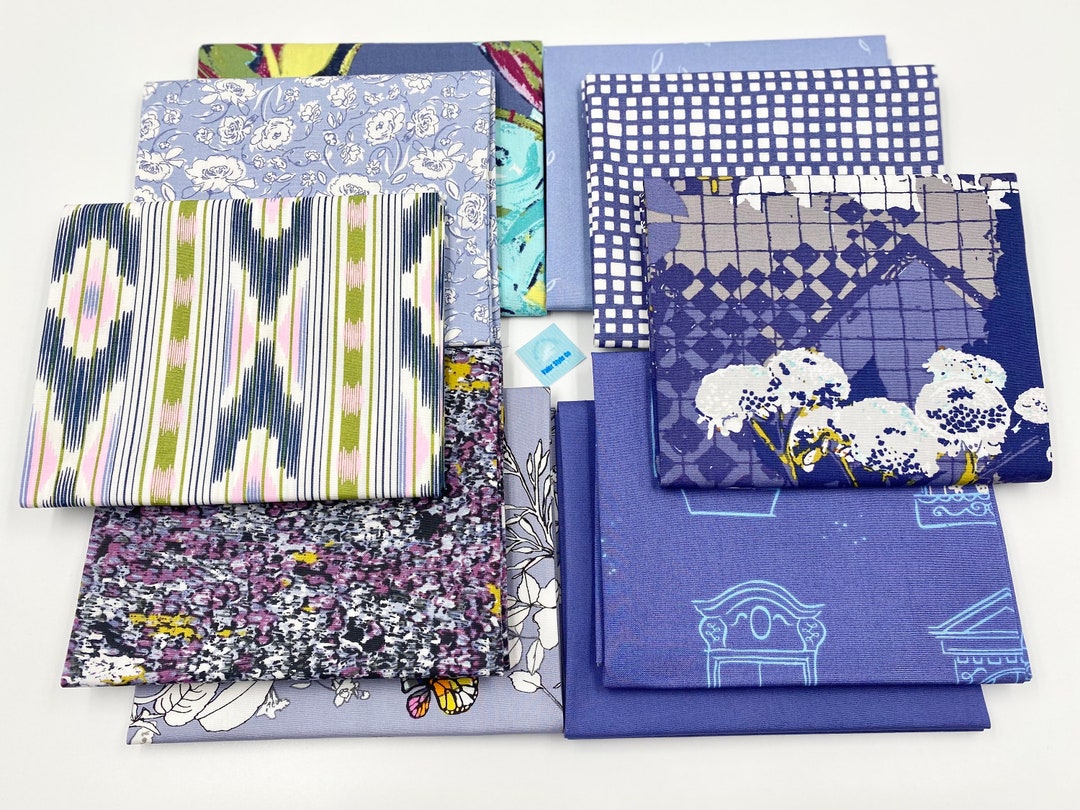 Color Master 10 Fat Quarters Bundle Fabric Art Gallery Sapphire Shine ...