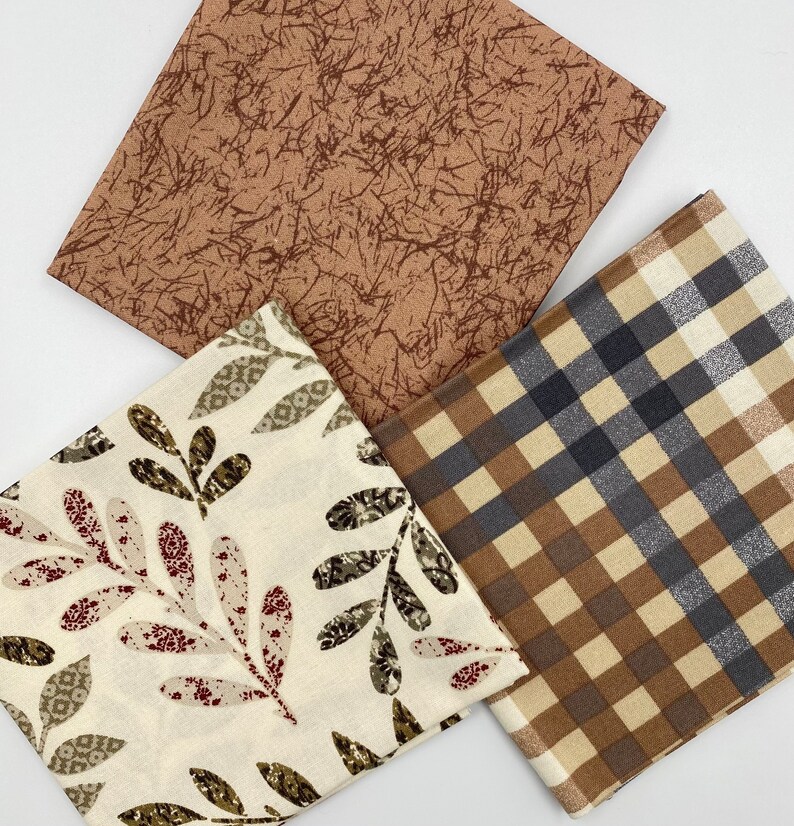 12 Fat Quarters Bundle Brown Shades 100% Premium Cotton Fabric Bundle ...