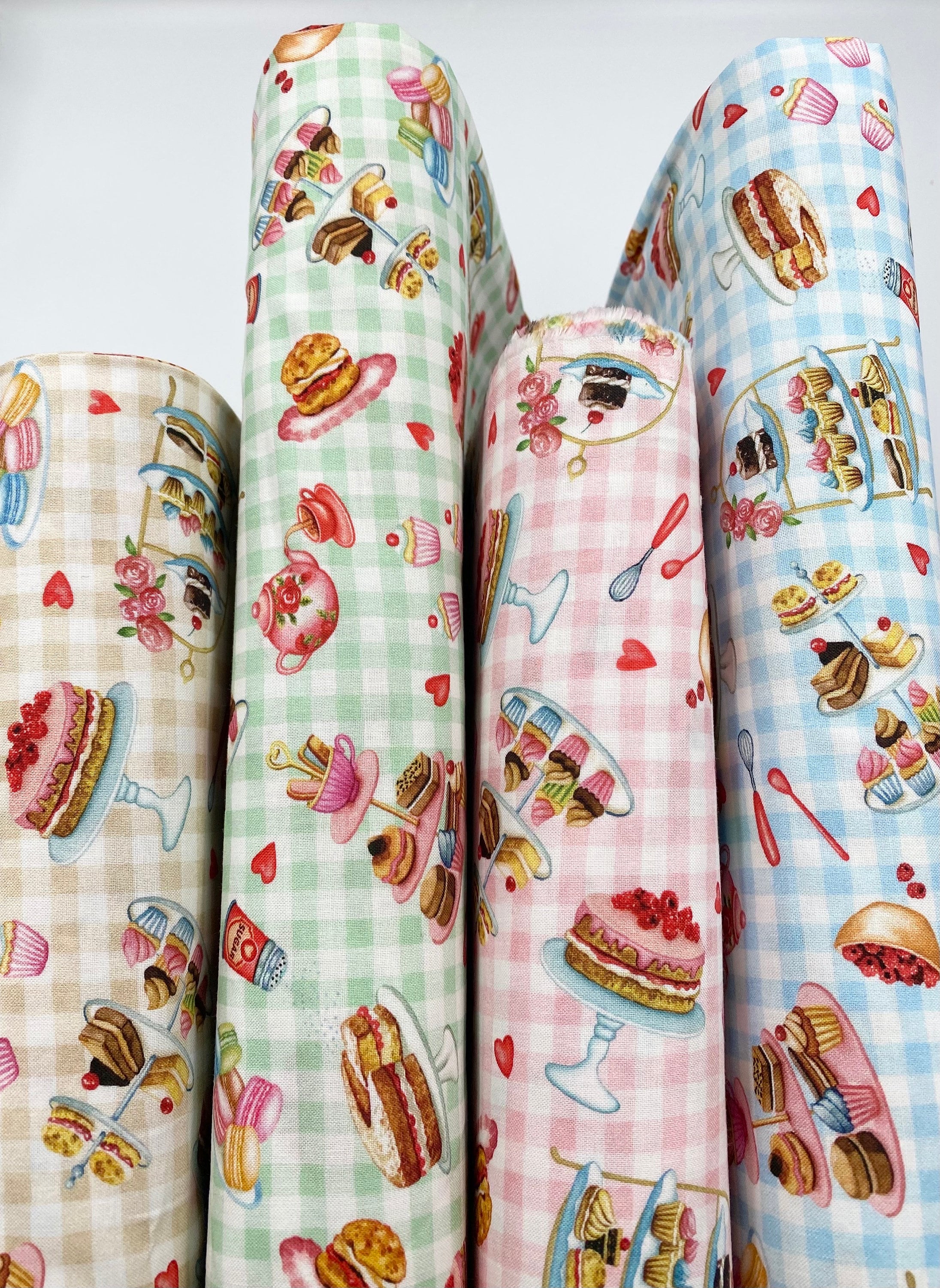 Afternoon Tea Fabric 100% Cotton Baked With Love Fabric by Yard Dinning ...