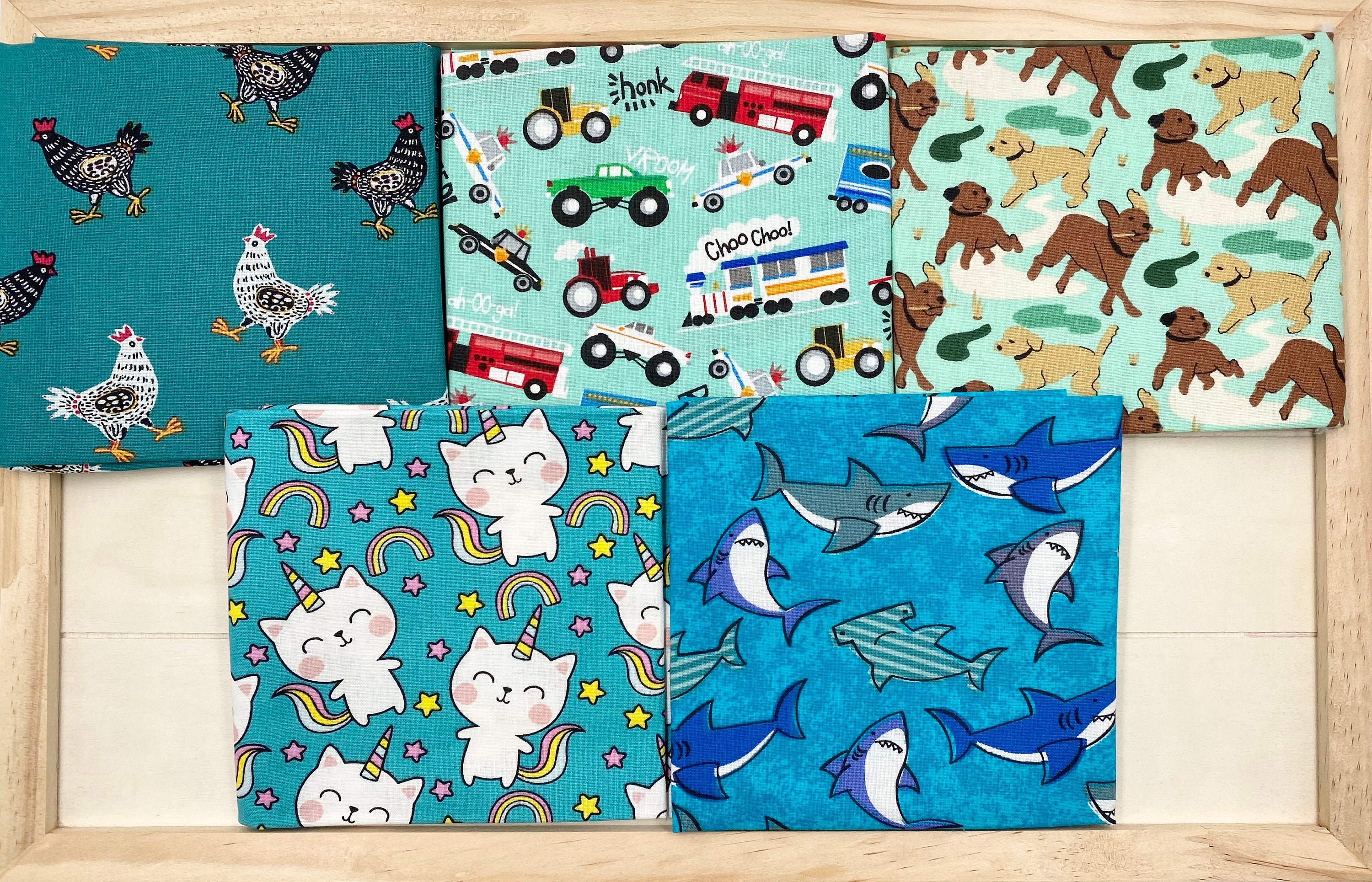 Animal Themed Fat Quarters Bundle Variety 100% Premium Cotton Fabric ...