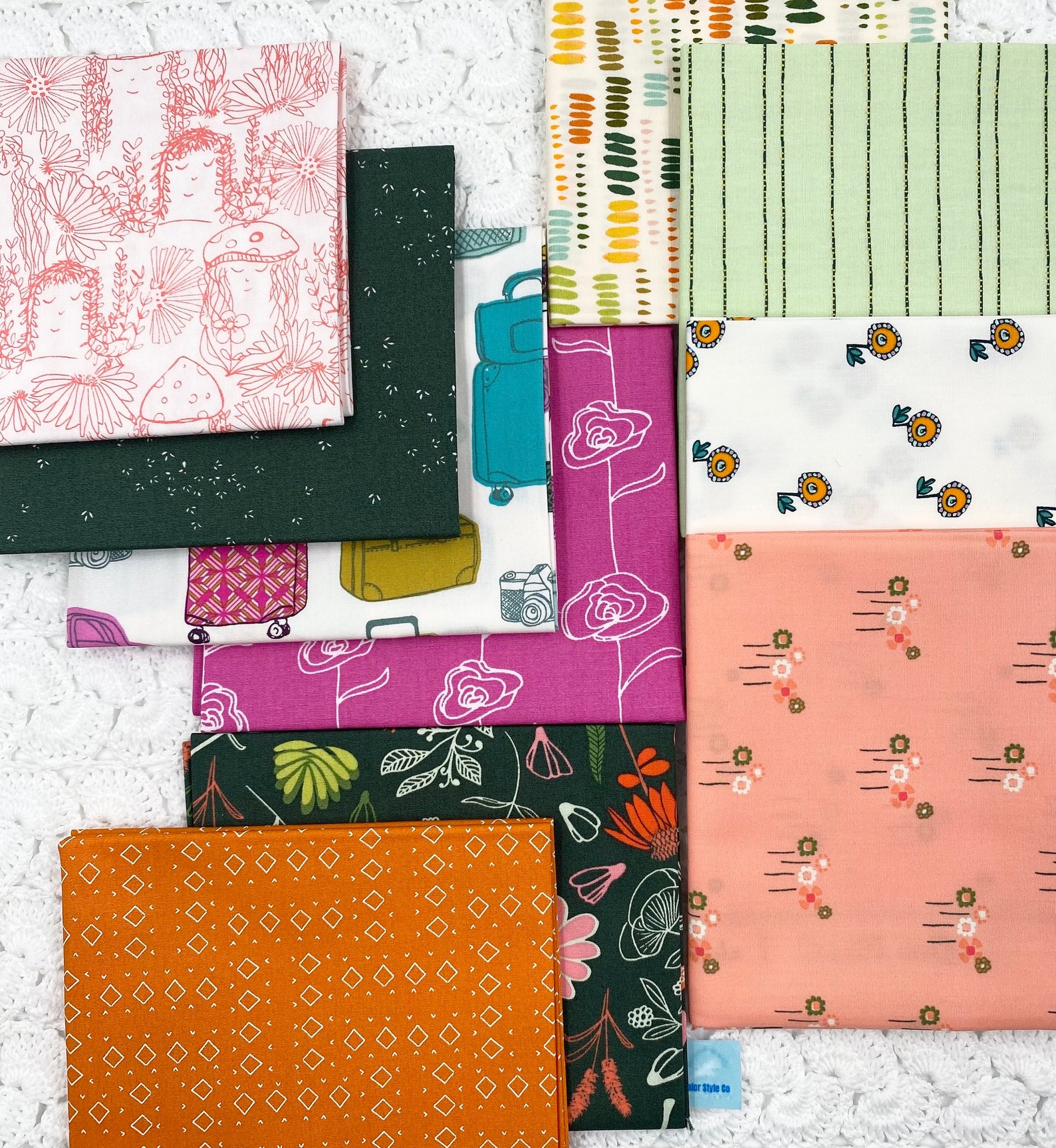 Alexandra Bordallo Color Master Designer's Palette 10 Fat Quarter Bundle Fabric Art Gallery 100% ...