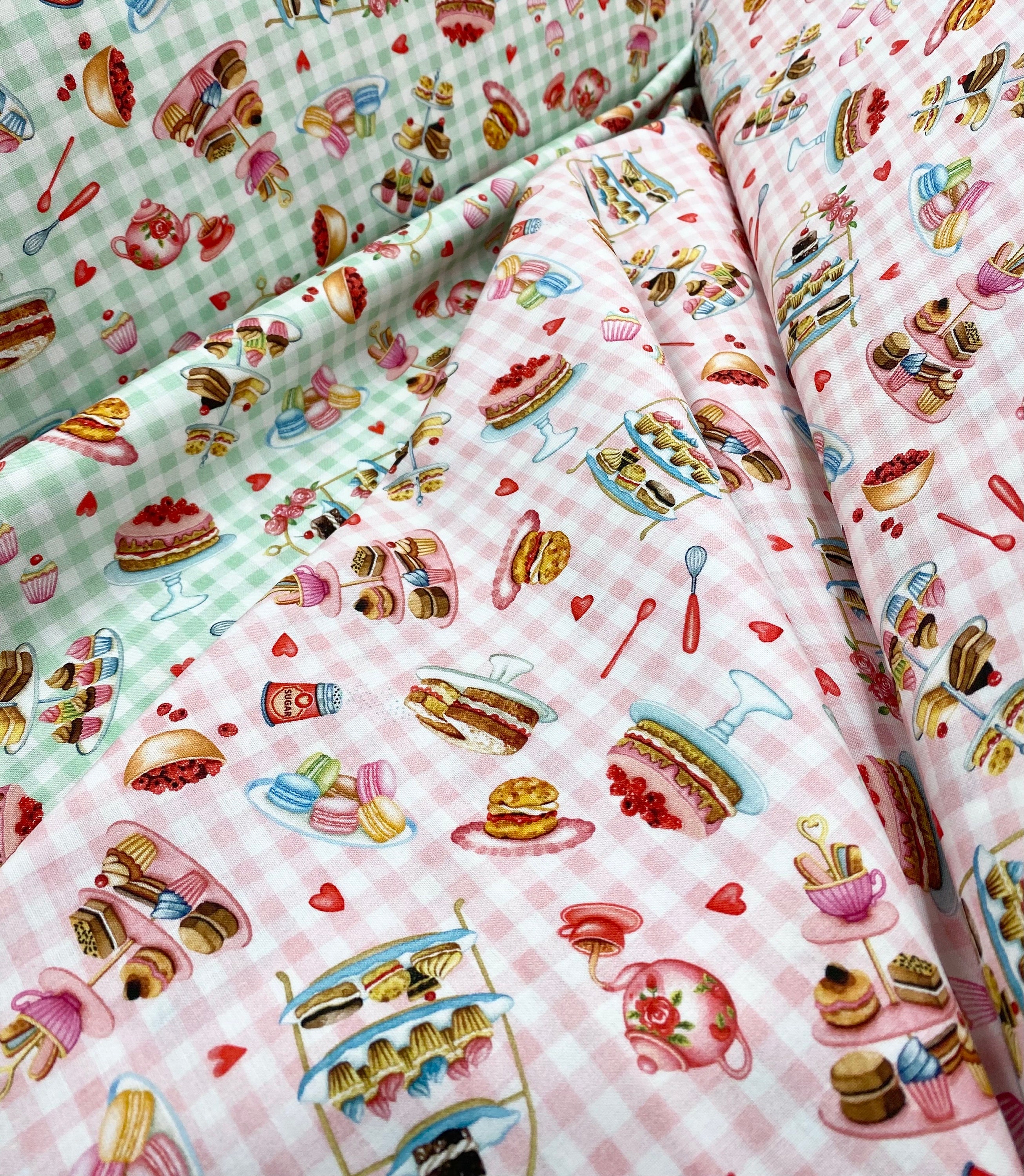 Afternoon Tea Fabric 100% Cotton Baked With Love Fabric by Yard Dinning ...