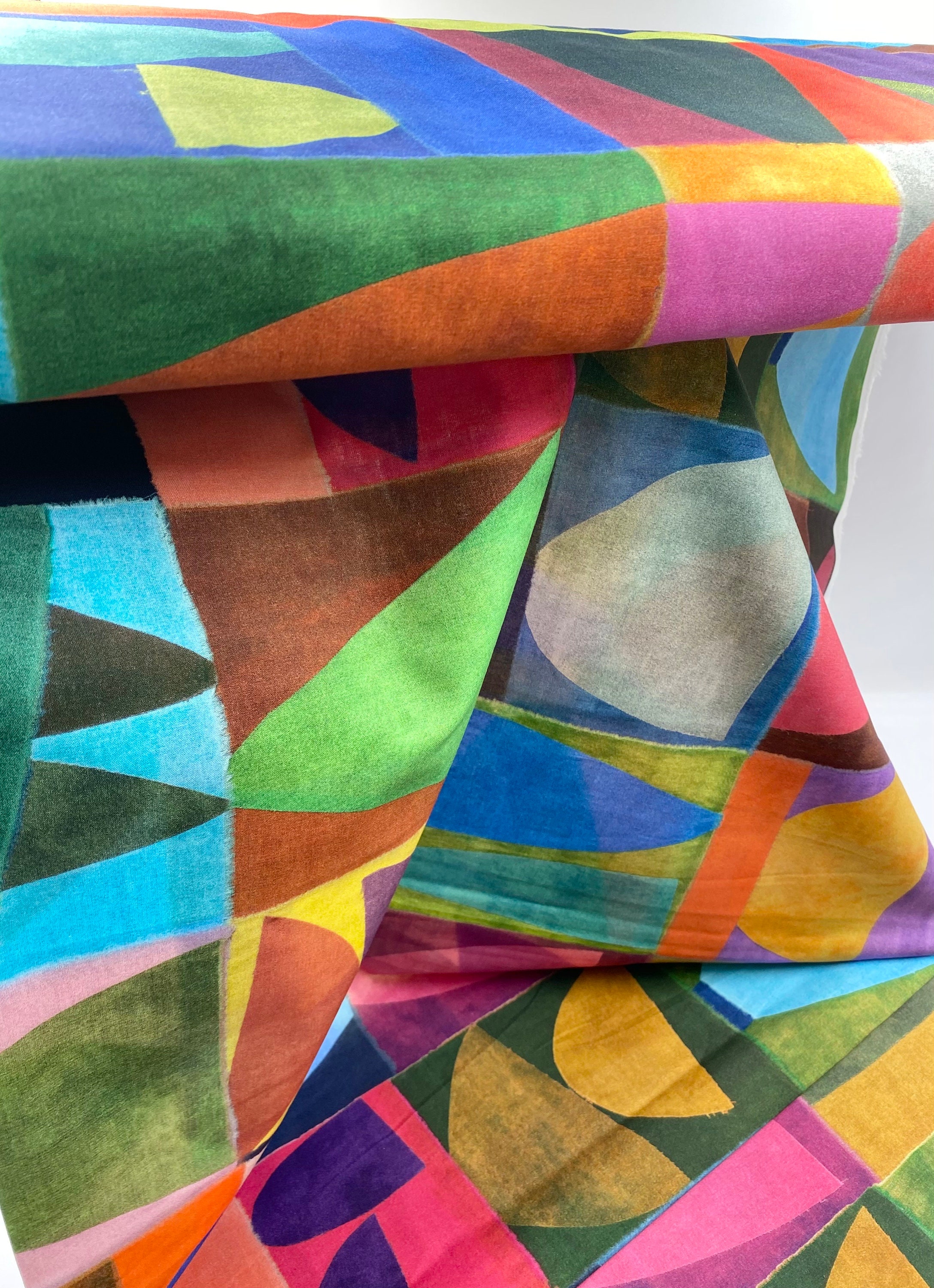 Windham Fabrics Multi Color Geometric Cotton Fabric 100 Percent Cotton ...