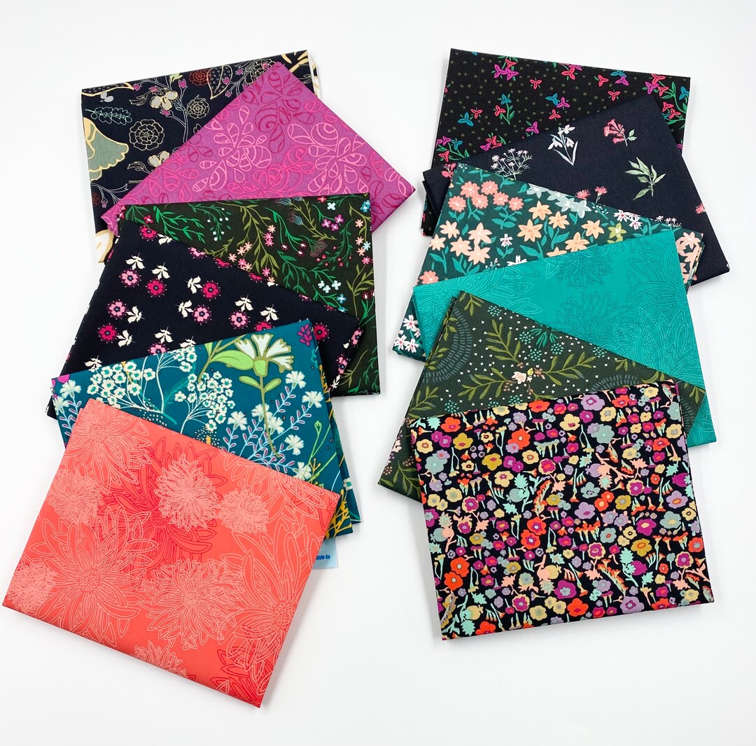 Bundle up 12 Fat Quarters Bundle Fabric Art Gallery Nightbloom Edition ...