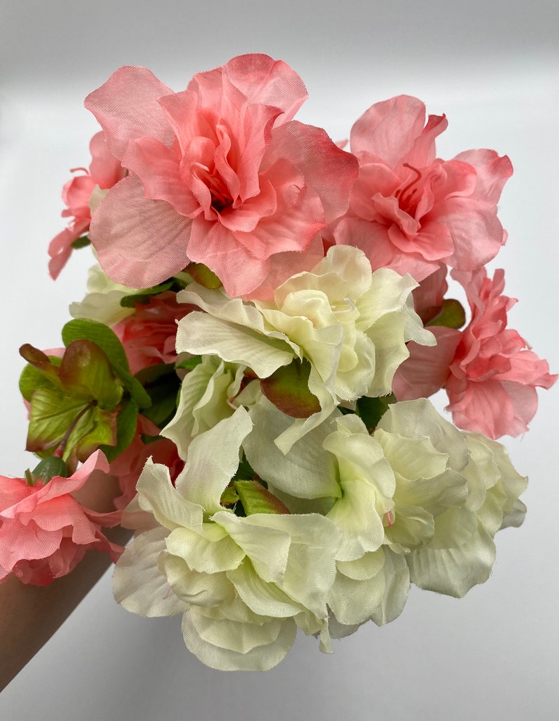 Faux Azalea Stem for Bridal Bouquet Bride Flower Valentine Azalea Gift ...