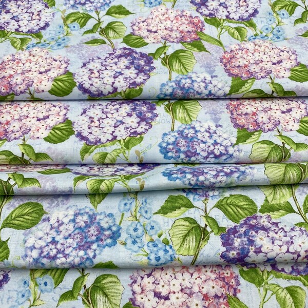 Hydrangea Fabric - Etsy