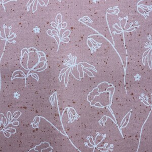 Pink and White Floral Fabric Cotton 100 Percent Cotton Pink Background ...