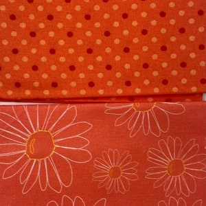 10 Fat Quarters Bundle Orange Shades 100% Premium Cotton Fabric Bundle ...