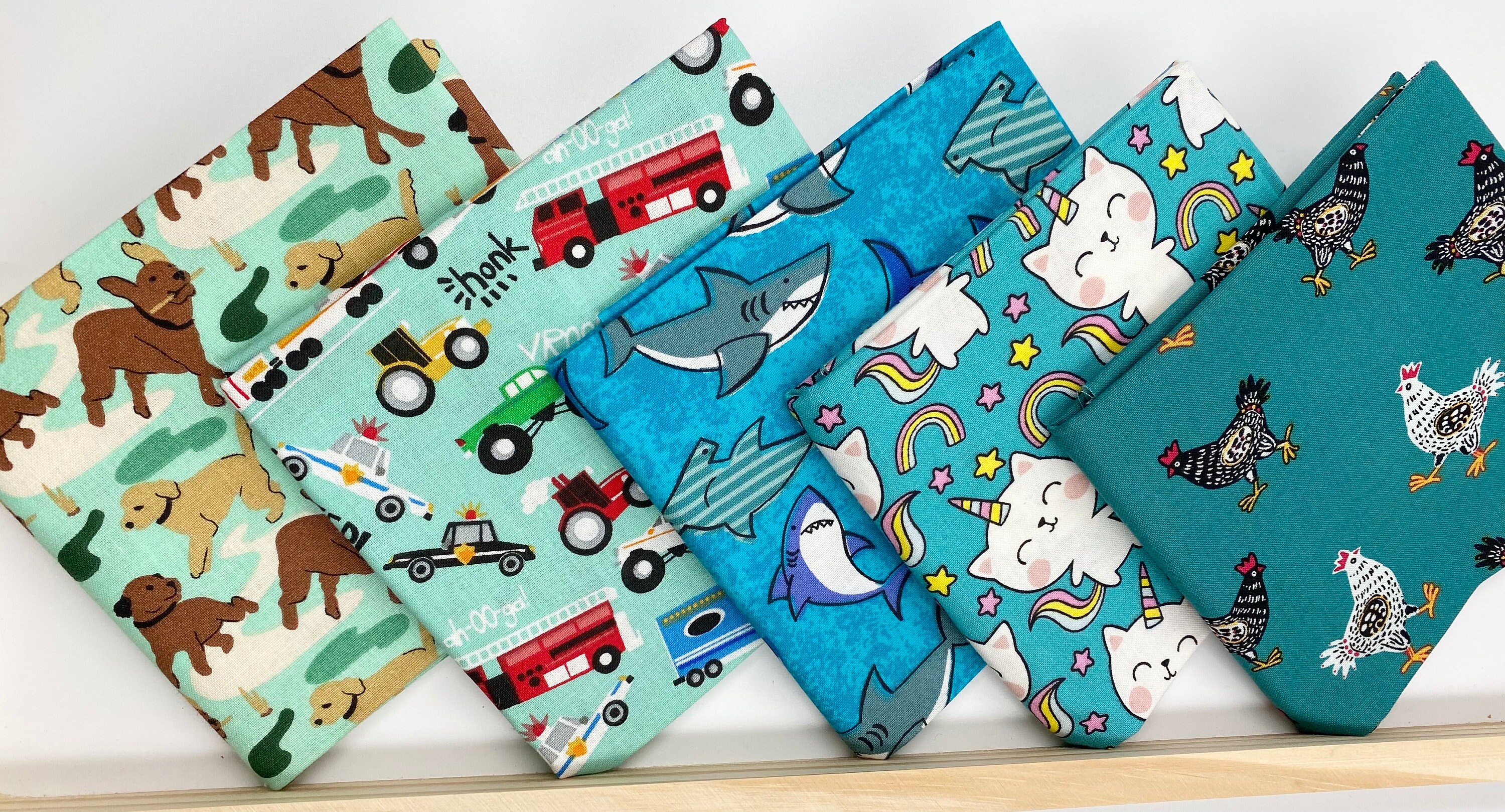 Animal Themed Fat Quarters Bundle Variety 100% Premium Cotton Fabric ...