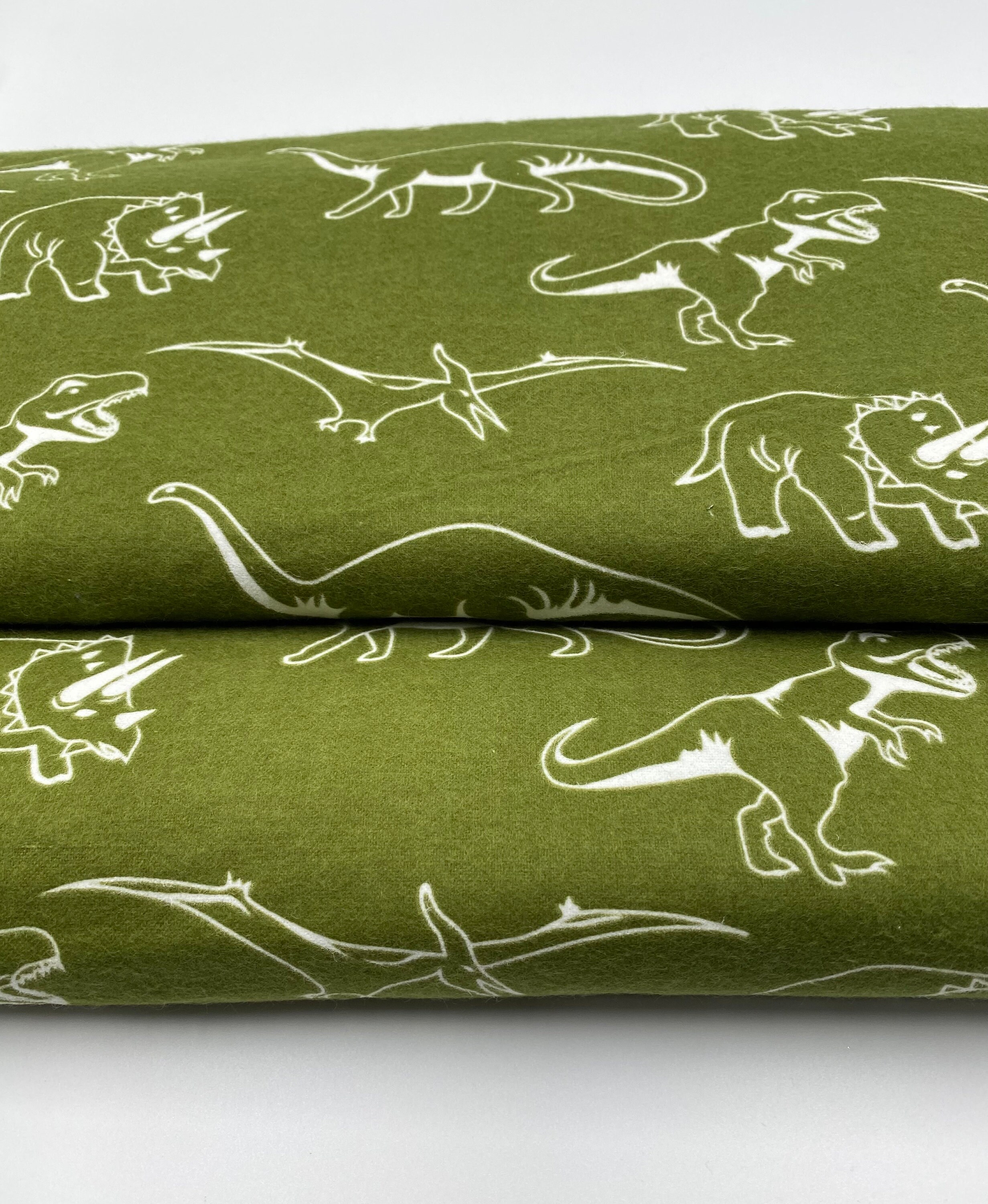 Dinosaur Flannel Fabric by the Yard 100% Cotton Glow in the Dark ...