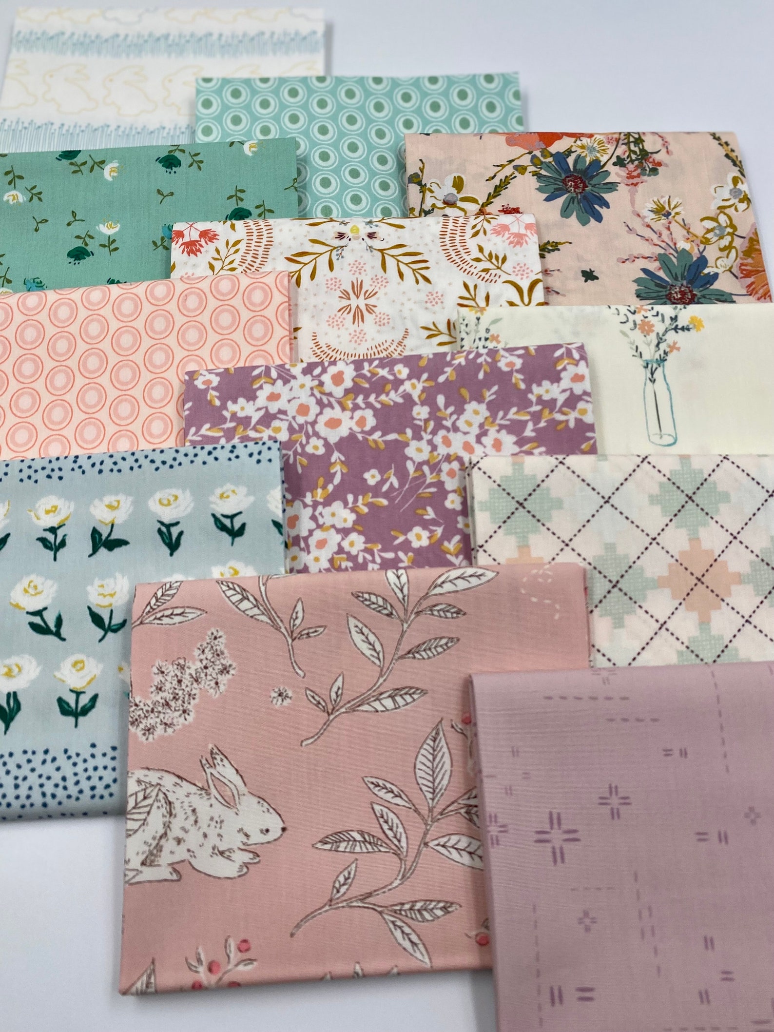 12 Fat Quarters Bundle Fabric Art Gallery Egg Hunt Edition 100% Premium ...