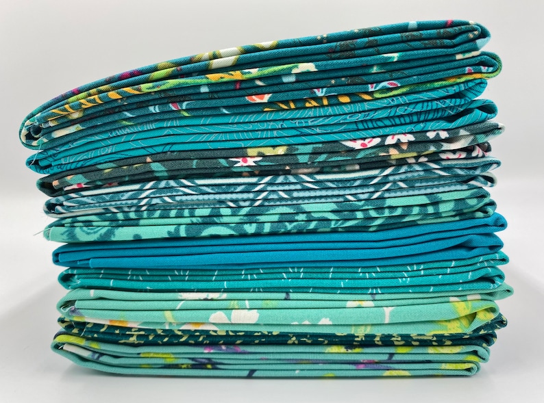 Color Master 10 Half Yards Bundle Fabric Art Gallery Teal Thoughts ...
