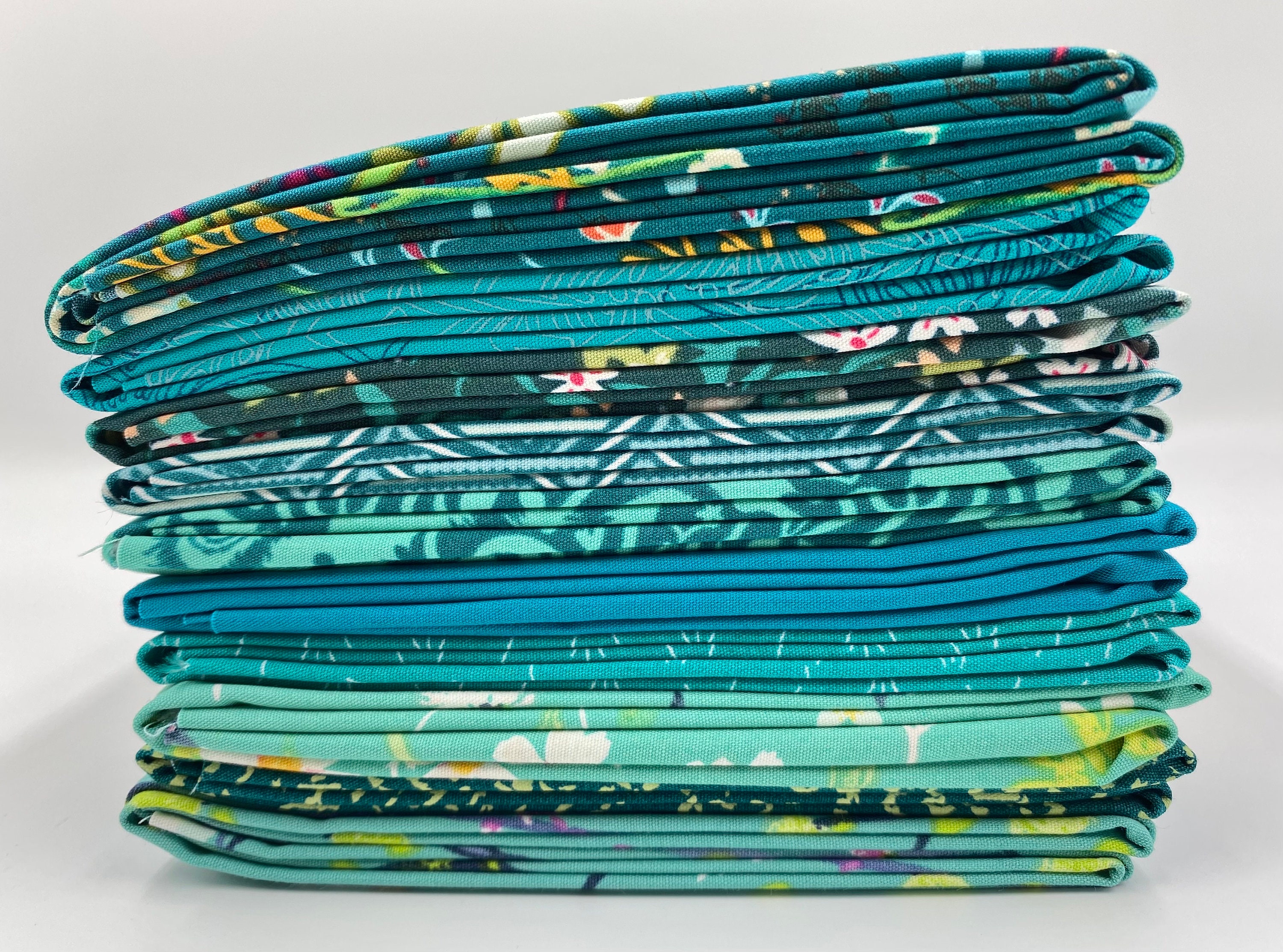 Color Master 10 Half Yards Bundle Fabric Art Gallery Teal Thoughts Edition 100% Premium Cotton ...