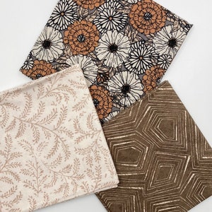 12 Fat Quarters Bundle Brown Shades 100% Premium Cotton Fabric Bundle ...