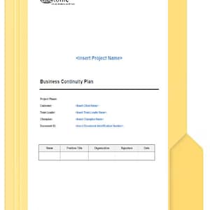 Business Continuity Plan Template - Etsy