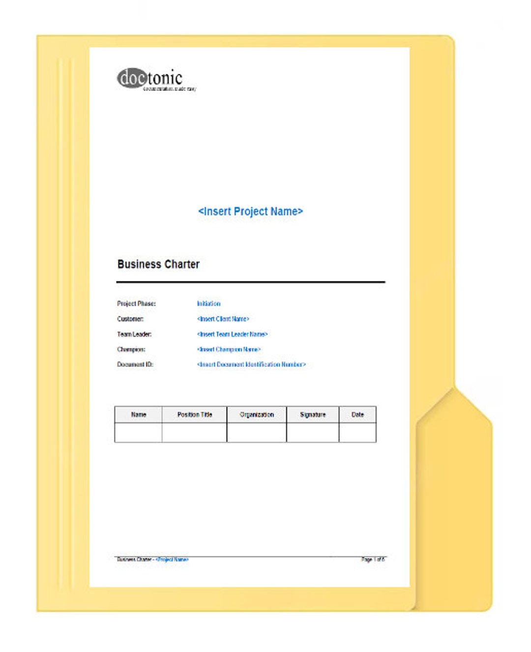 Business Charter Template - Etsy