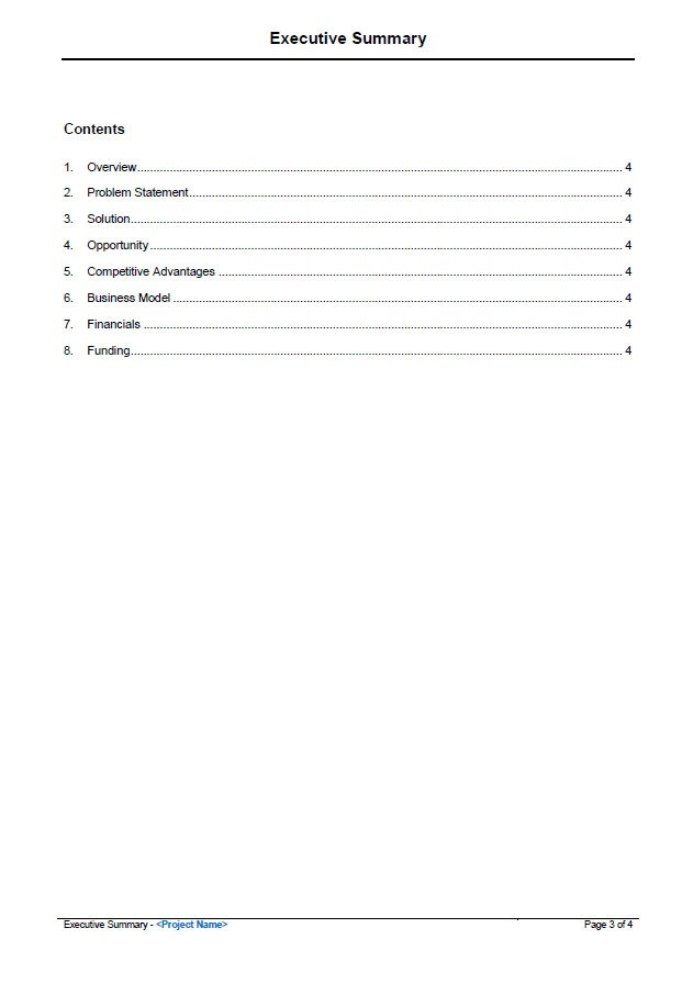 Executive Summary Template (and Sample) - Etsy