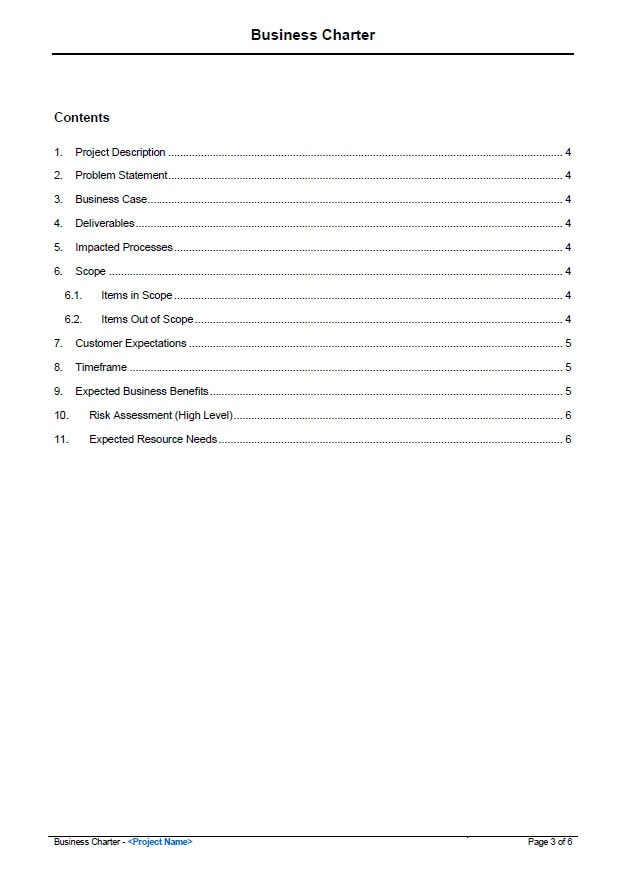 Business Charter Template - Etsy