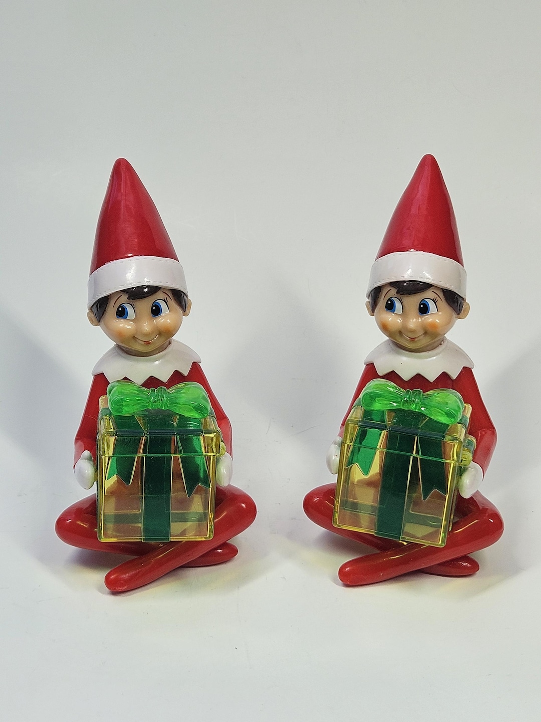 Vintage Elf on the Shelf Figures Set of 2 – Cross-legged Christmas ...