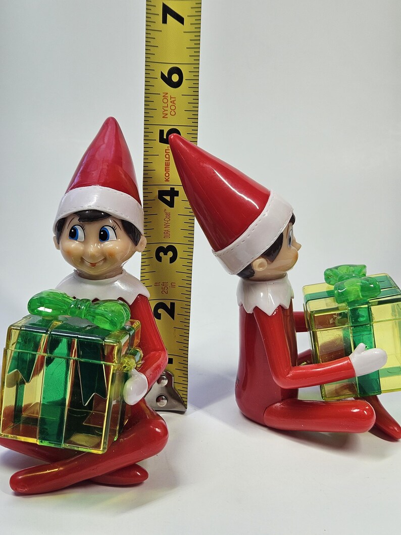 Vintage Elf on the Shelf Figures Set of 2 – Cross-legged Christmas ...