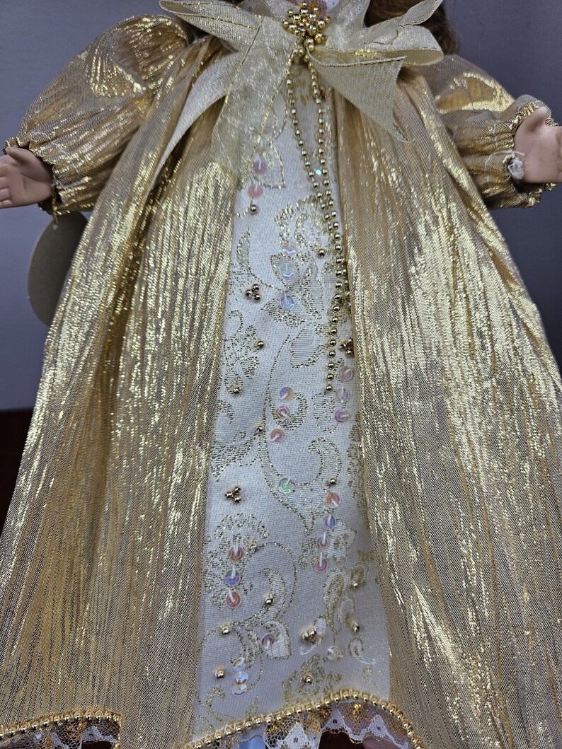 Angel Collection 1997 Victorian Rose Porcelain Angel Doll Gold Dress ...