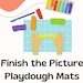 Finish the Picture Playdough Mats-set of 40 Unique Mats-kindergarten ...
