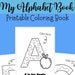 My Alphabet Printable Coloring Book With Cover Page-prek to ...