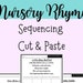 Nursery Rhyme Cut & Paste Sequencing Printable Worksheets-reading ...
