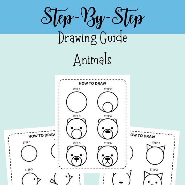 Printable Drawing Guides for Kids - Etsy