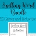 Spelling Words Bundle-35 Fun and Engaging Activities to Use With Any ...