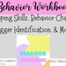 Behavior Workbook for Students-coping Skills-behavior Chart-trigger ...