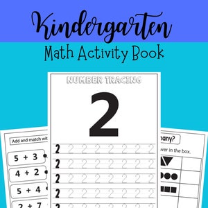 Printable Kindergarten Math Workbook-counting, Tracing, Addition ...