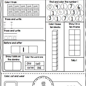 Numbers 1-20 Math Worksheet-practice Tracing Numbers, Writing Number ...