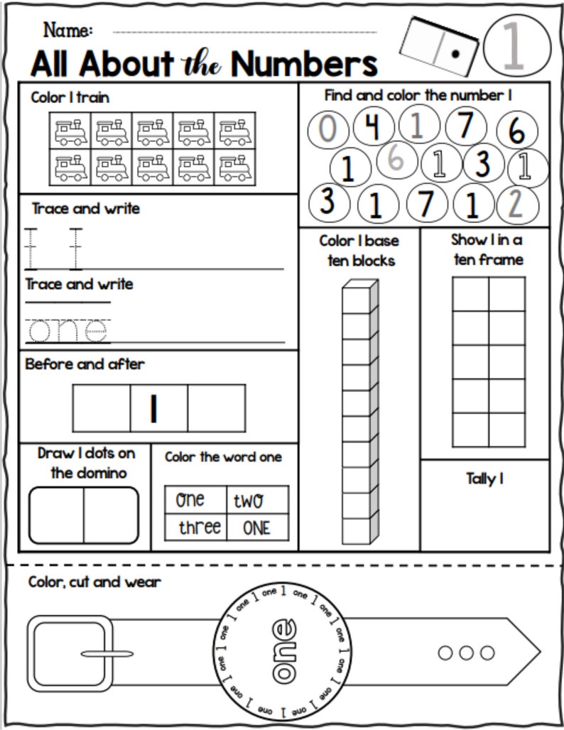 Numbers 1-20 Math Worksheet-practice Tracing Numbers, Writing Number ...