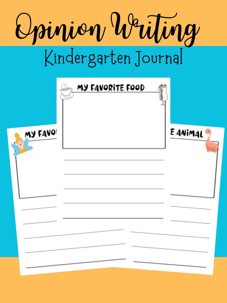Printable Opinion Writing Journal for Kindergarten to 2nd Grade ...