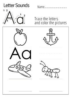 My Alphabet Book- Letter Sounds-printable Workbook With Cover-phonics ...