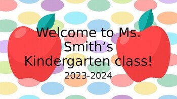 Editable Meet the Teacher Powerpoint-back to School-first Day of School ...