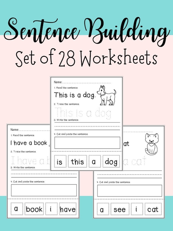 Hojas De Trabajo Para Cortar Y Pegar Oraciones Hojas De Trabajo De