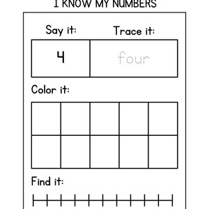 I Know My Numbers 1 to 10 Workbook-fun Prek to 1st Grade Math Printable ...