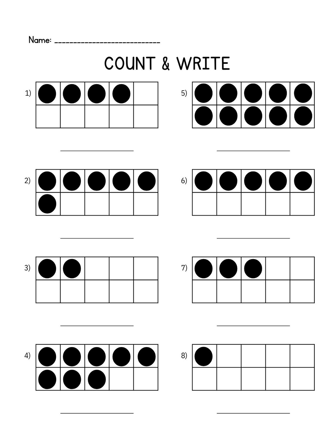 I Know My Numbers 1 to 10 Workbook-fun Prek to 1st Grade Math Printable ...