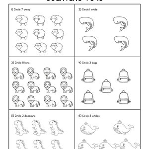 I Know My Numbers 1 to 10 Workbook-fun Prek to 1st Grade Math Printable ...