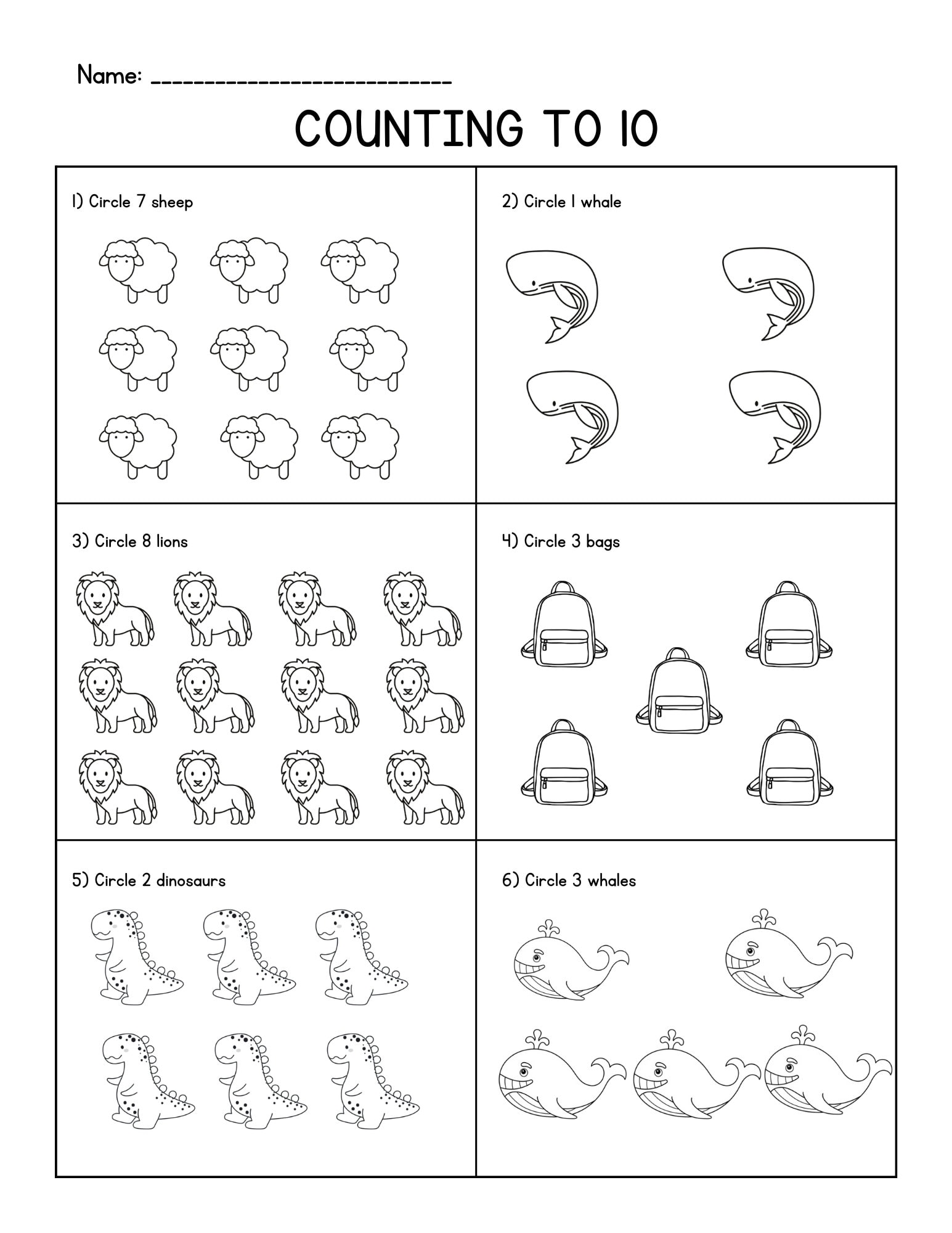 I Know My Numbers 1 to 10 Workbook-fun Prek to 1st Grade Math Printable ...