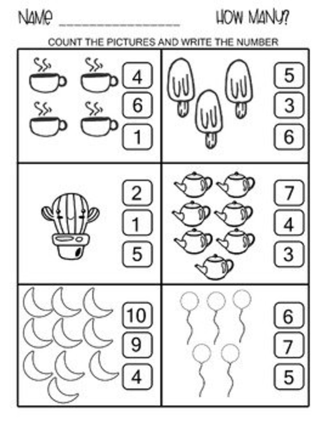 Kindergarten Math Workbook-all About the Numbers 1 to 10-tracing ...