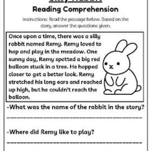 Reading Comprehension Printable Workbook With Cover-passages for ...