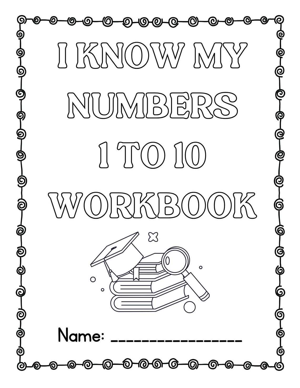 I Know My Numbers 1 to 10 Workbook-fun Prek to 1st Grade Math Printable ...