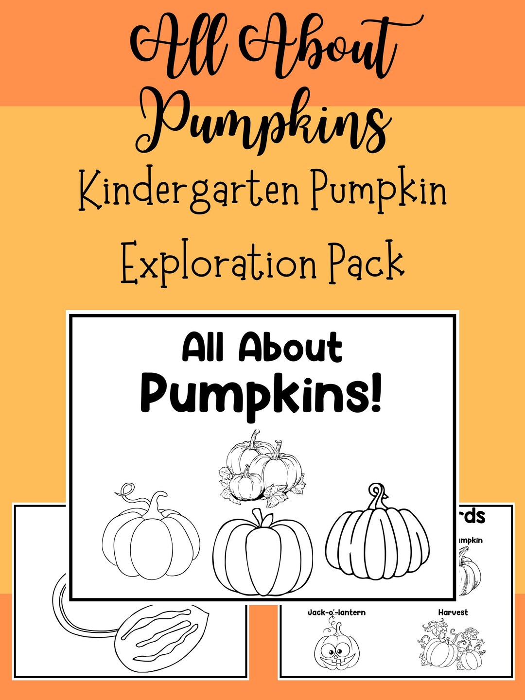 All About Pumpkins-kindergarten Pumpkin Exploration Pack-parts of a ...