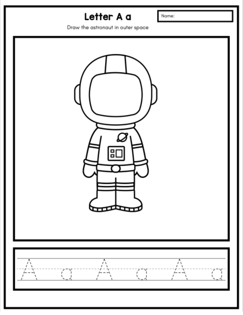 Alphabet Draw & Trace Printable Workbook With Cover-prek to 1st Grade ...